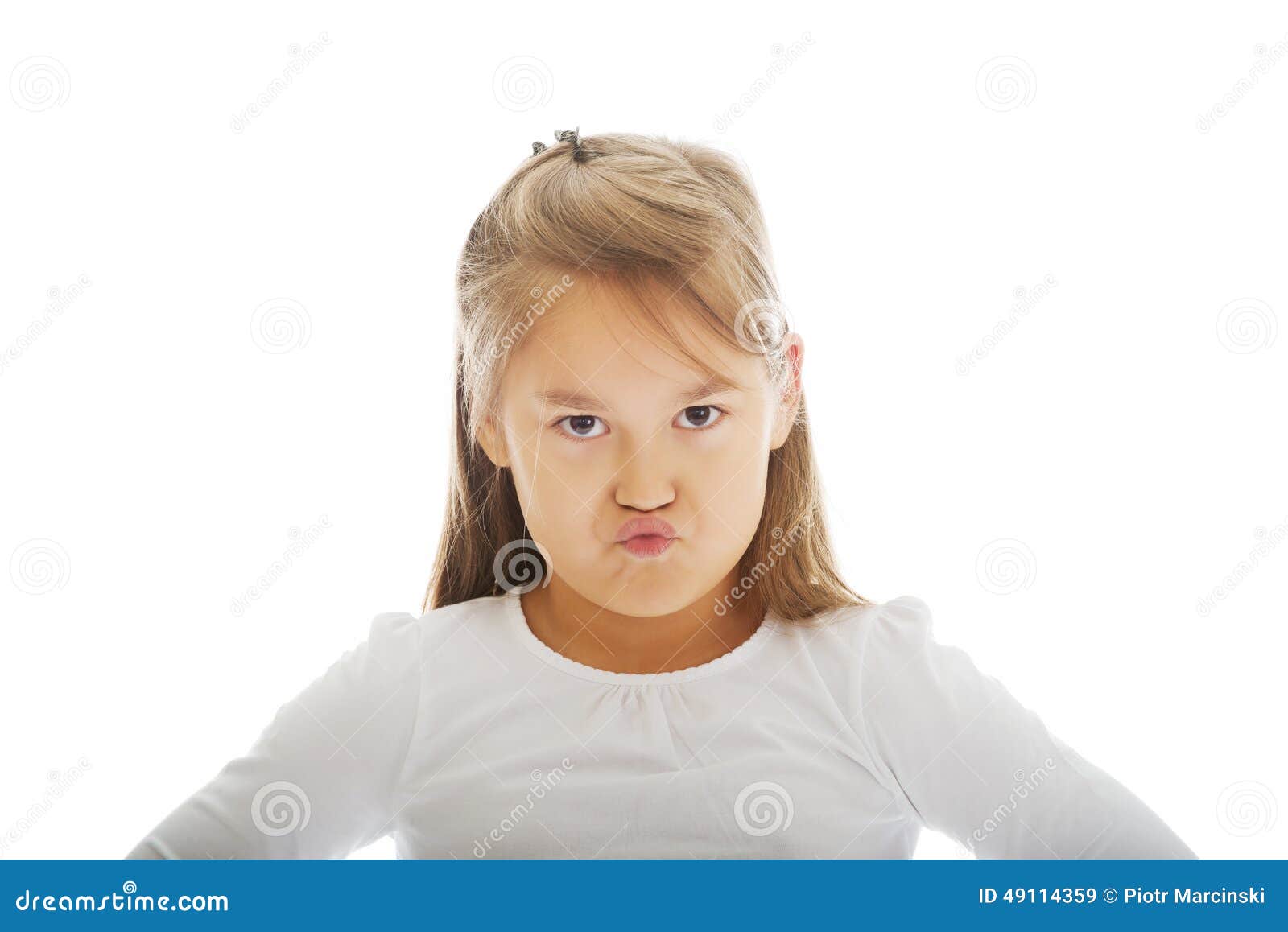 Angry little girl stock image. Image of beauty, anger - 49114359