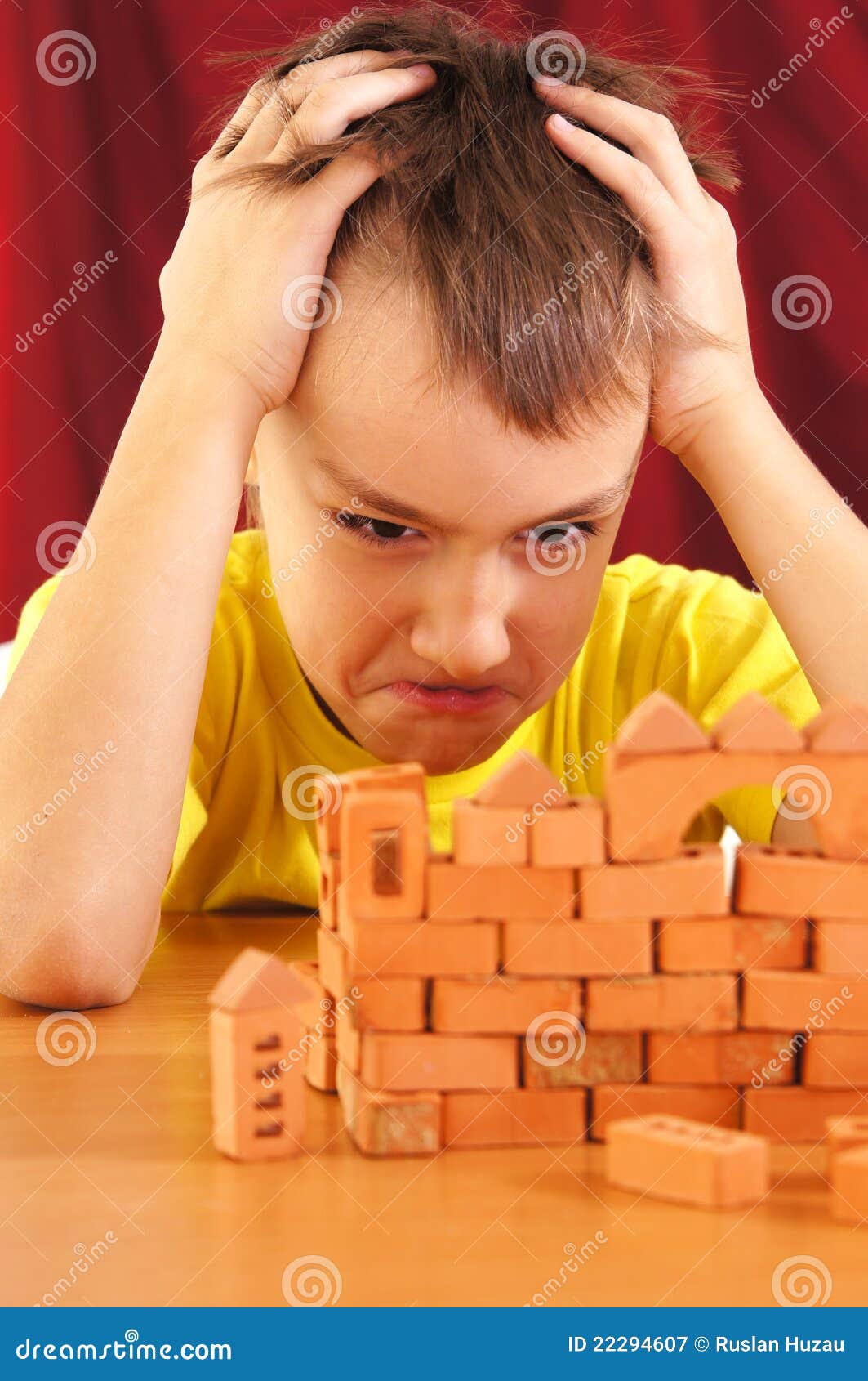 Angry Little Guy Constructing Stock Image - Image of game, nice: 22294607