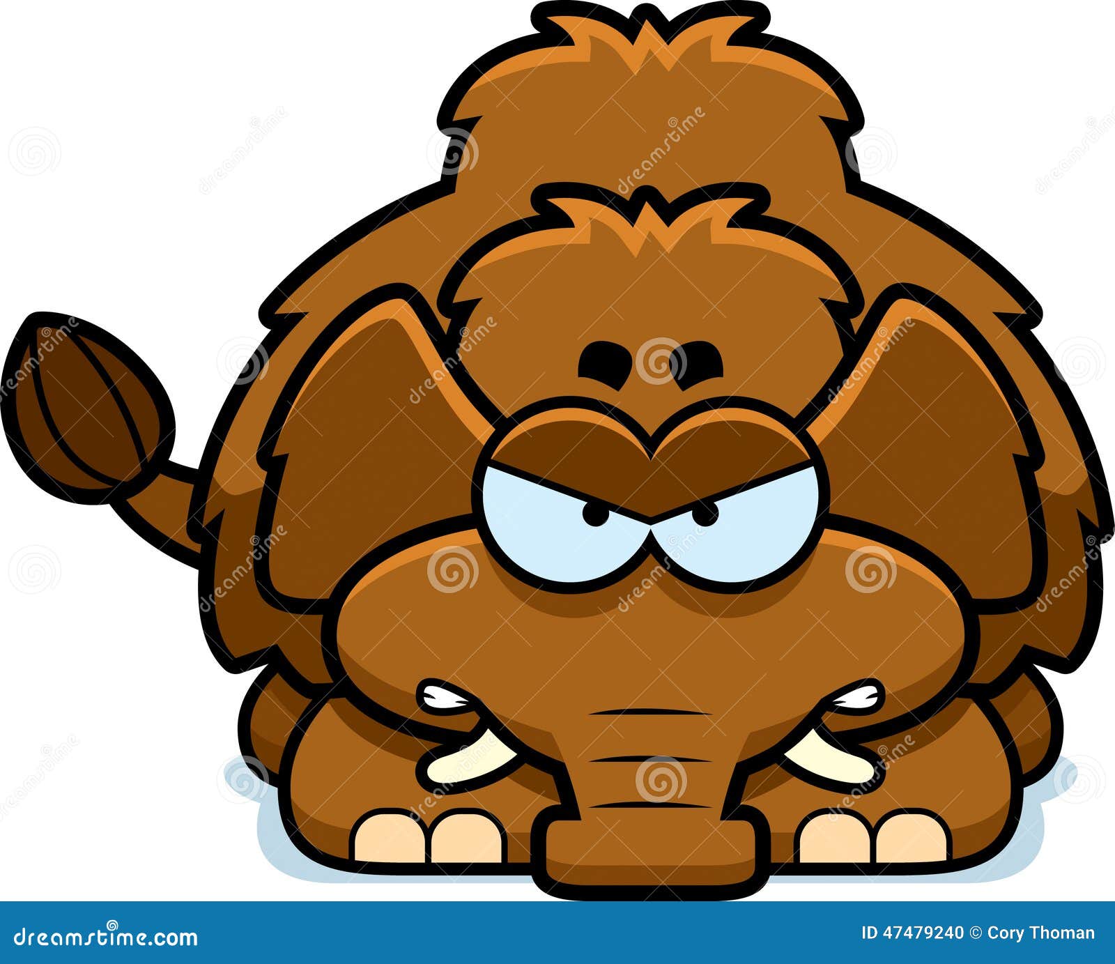 Angry Little Mammoth stock vector. Illustration of mastodon - 47479240