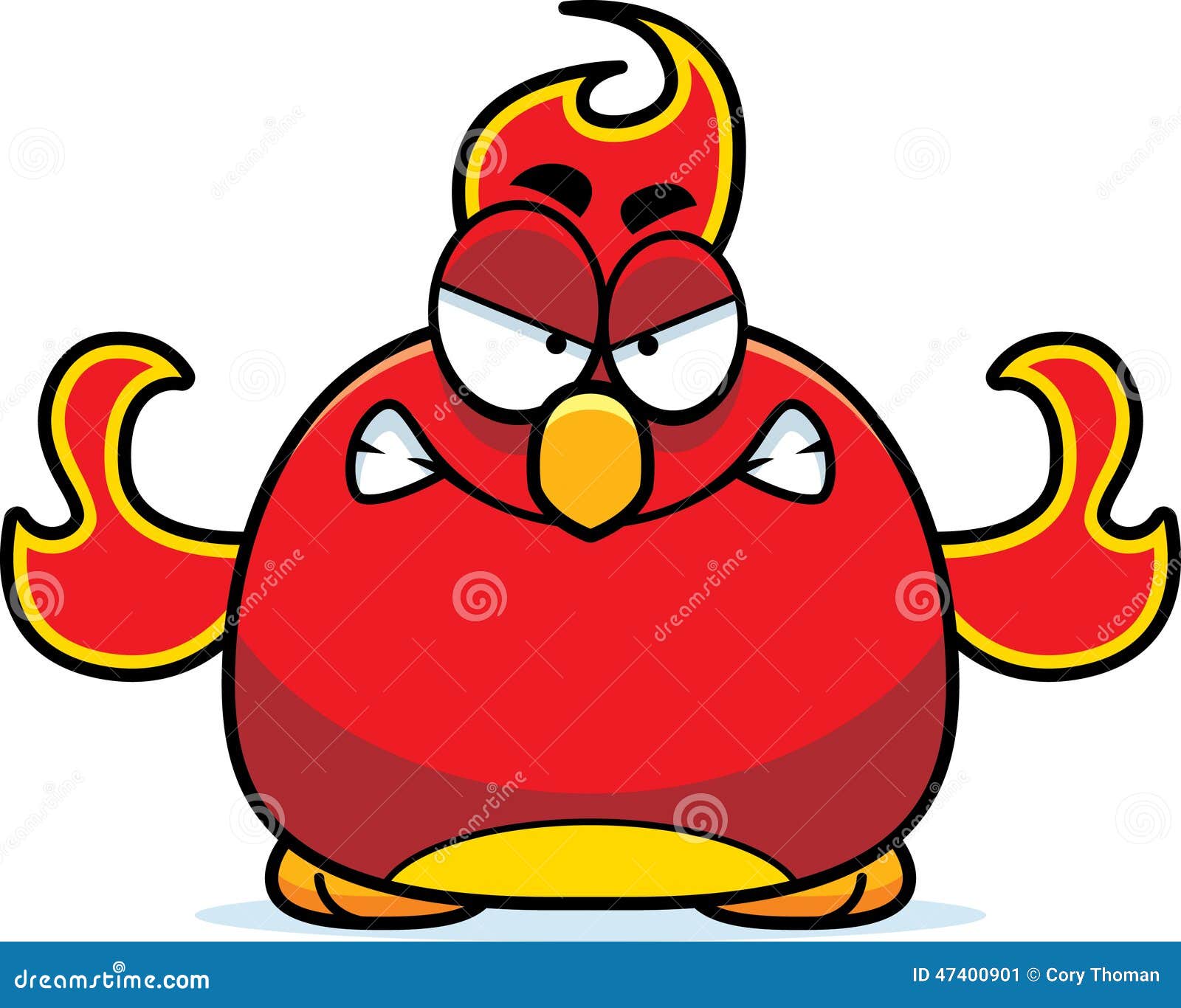 Angry Little Phoenix stock vector. Illustration of gnash - 47400901