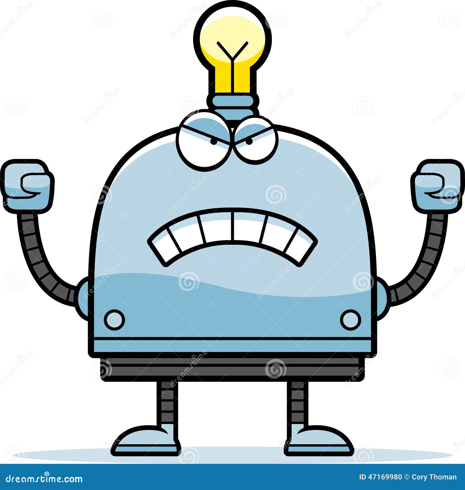 Angry Little Robot stock vector. Illustration of teeth - 47169980
