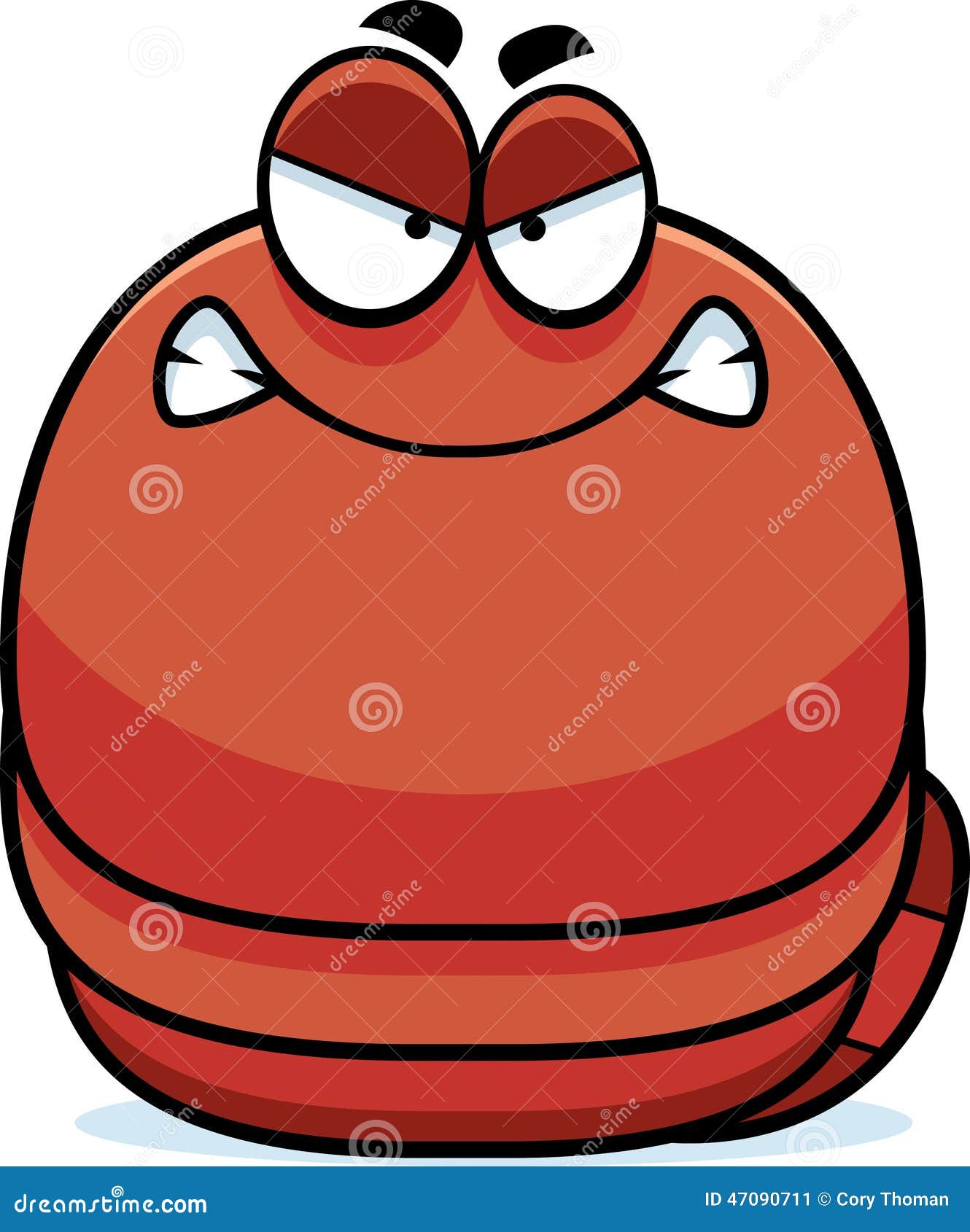 Angry Little Worm stock vector. Illustration of worm - 47090711