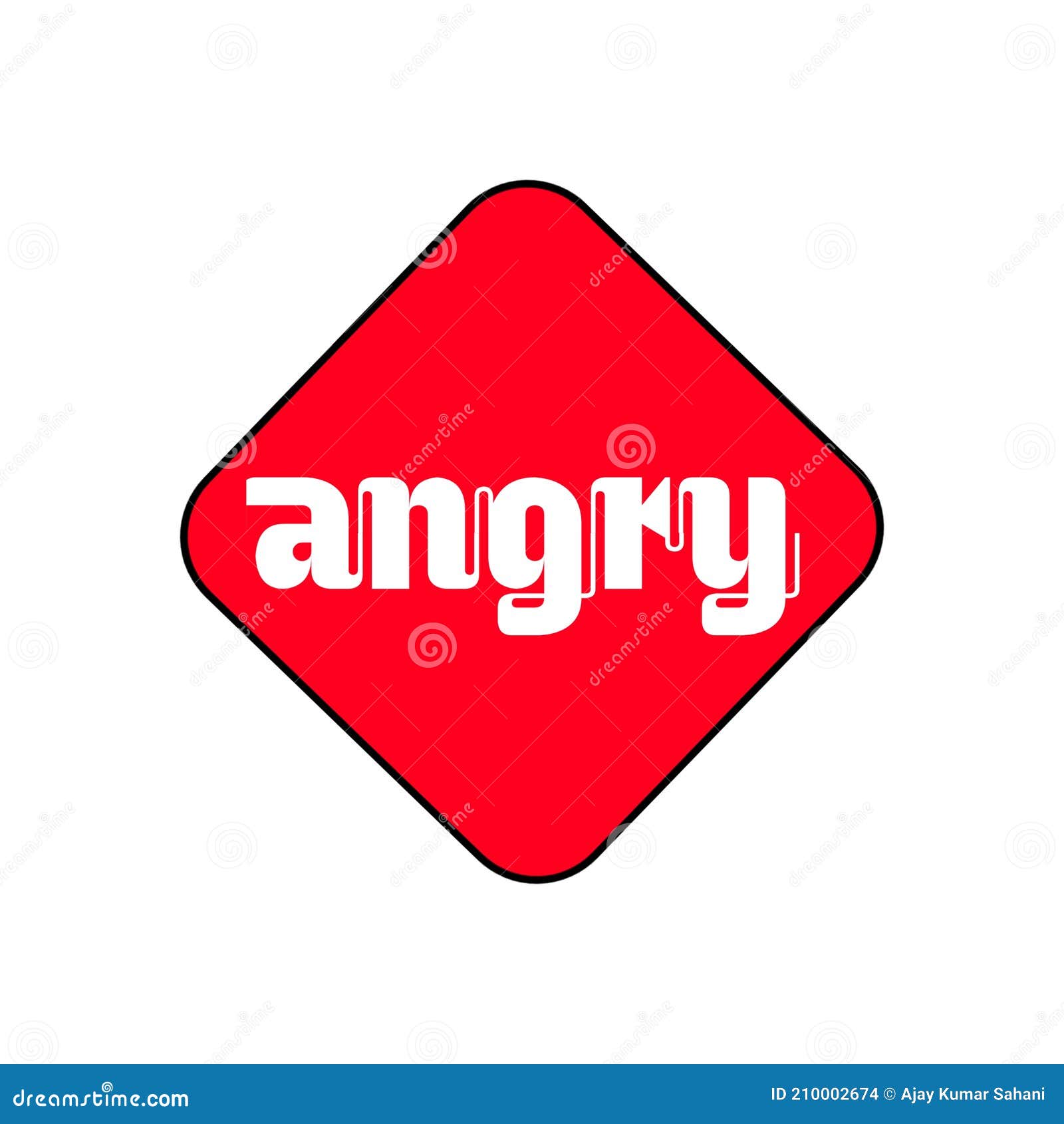 Angry Logo Simple Logo Design with White Background Stock Illustration ...