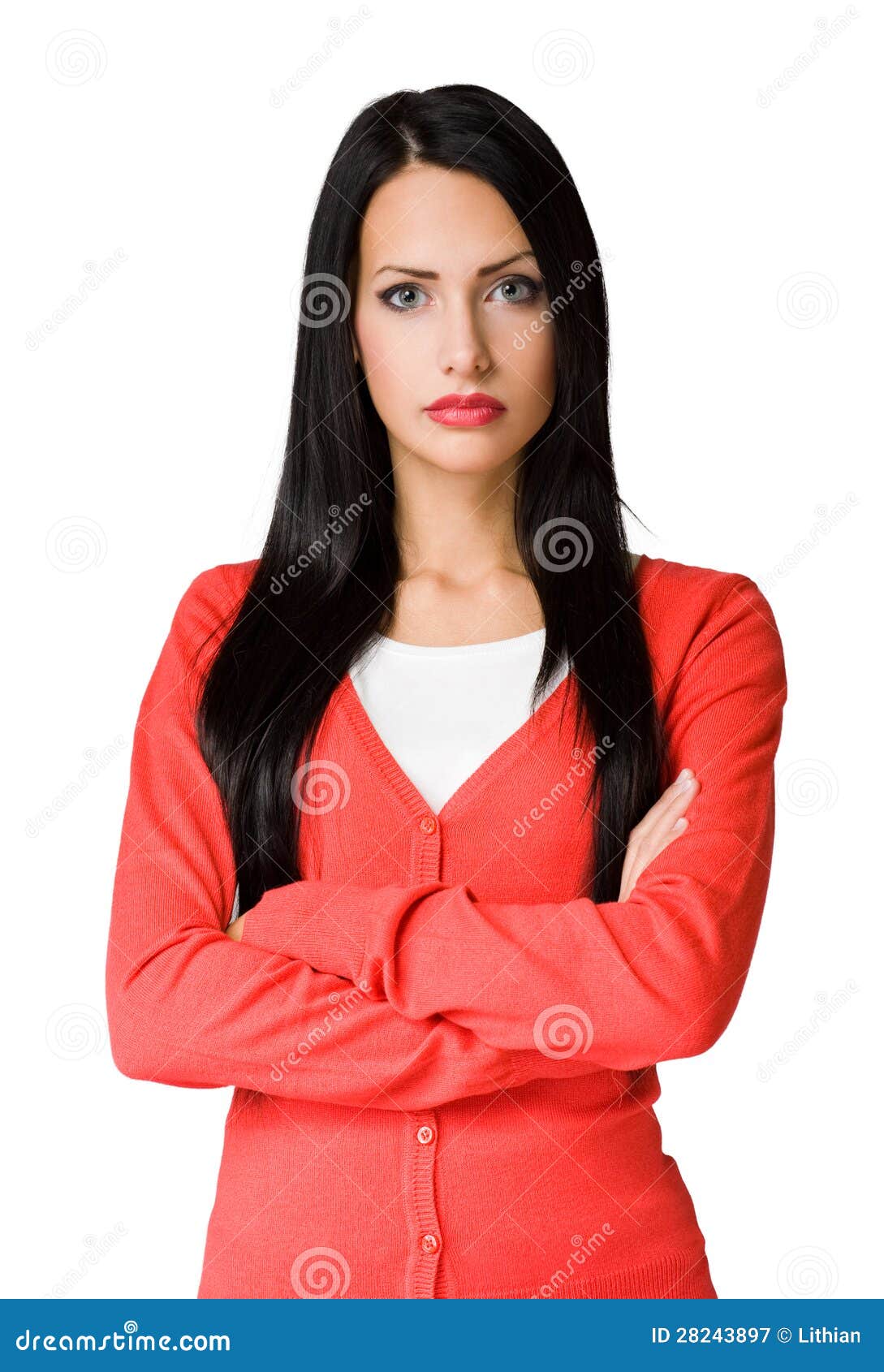 Angry Looking Business Woman. Stock Image - Image of isolated, latin ...