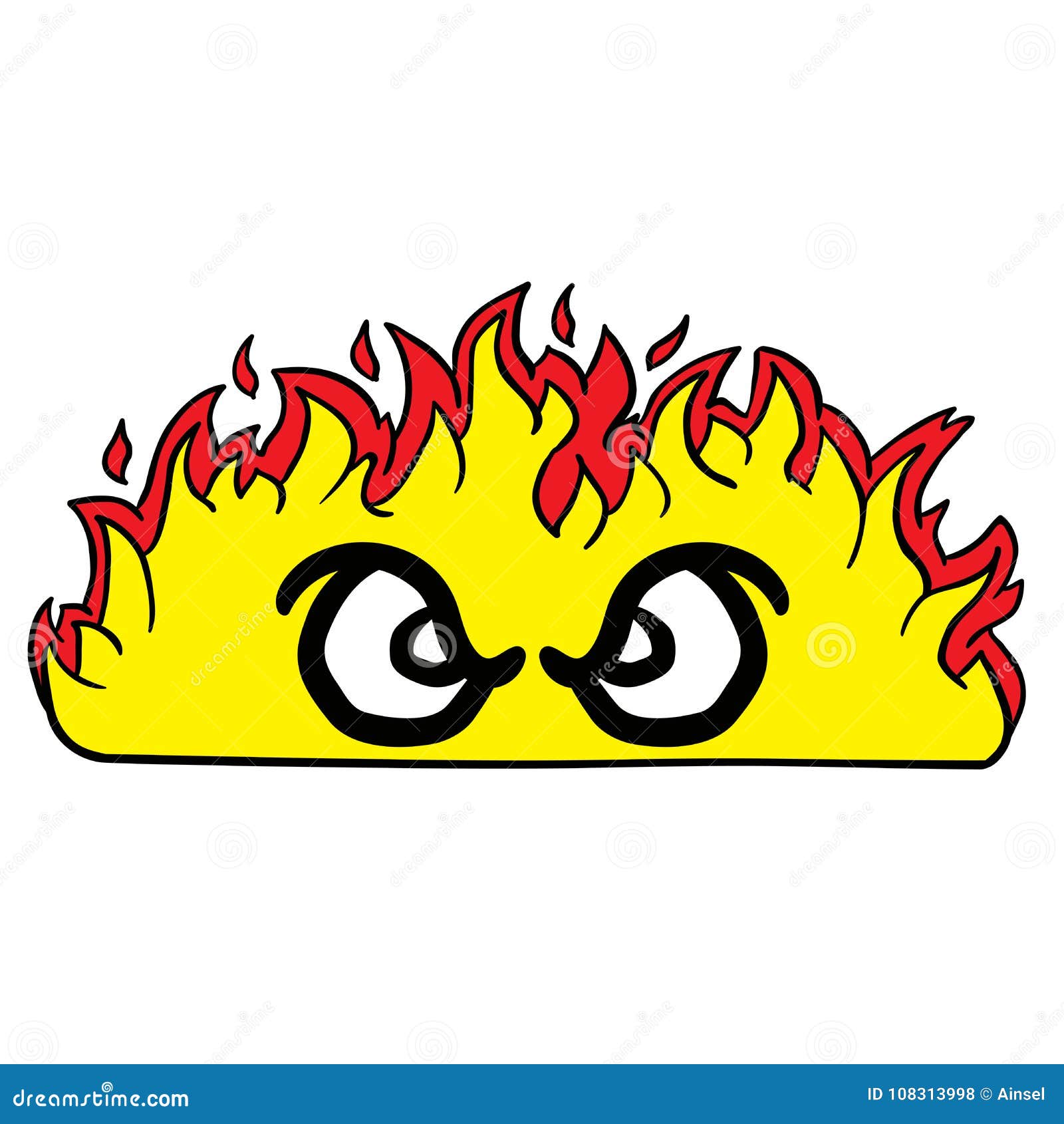 Angry looking fire stock illustration. Illustration of design - 108313998