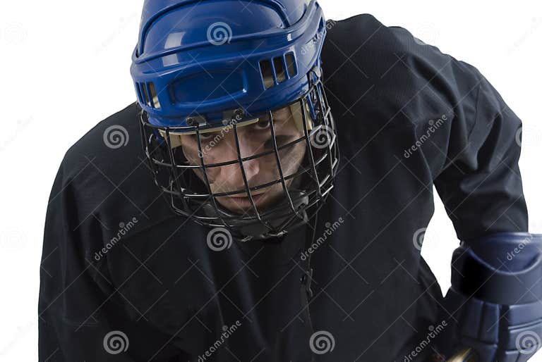 Angry Looking Hockey Player Stock Photo - Image of athlete, eyes: 9111524