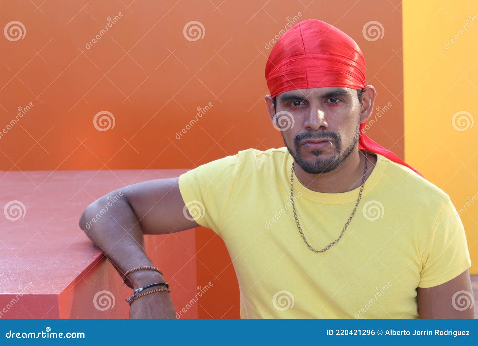 Angry Looking Man Wearing a Du-rag Stock Photo - Image of adult, ghetto ...