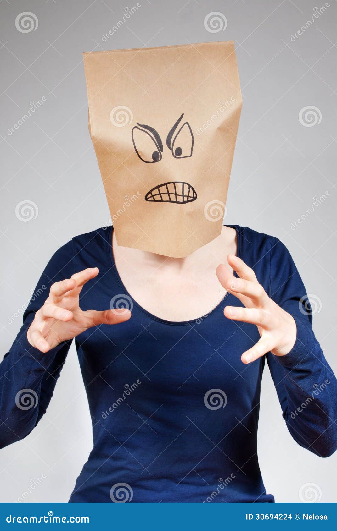 Angry Looking Person Attacking Something Stock Photo - Image of crime ...