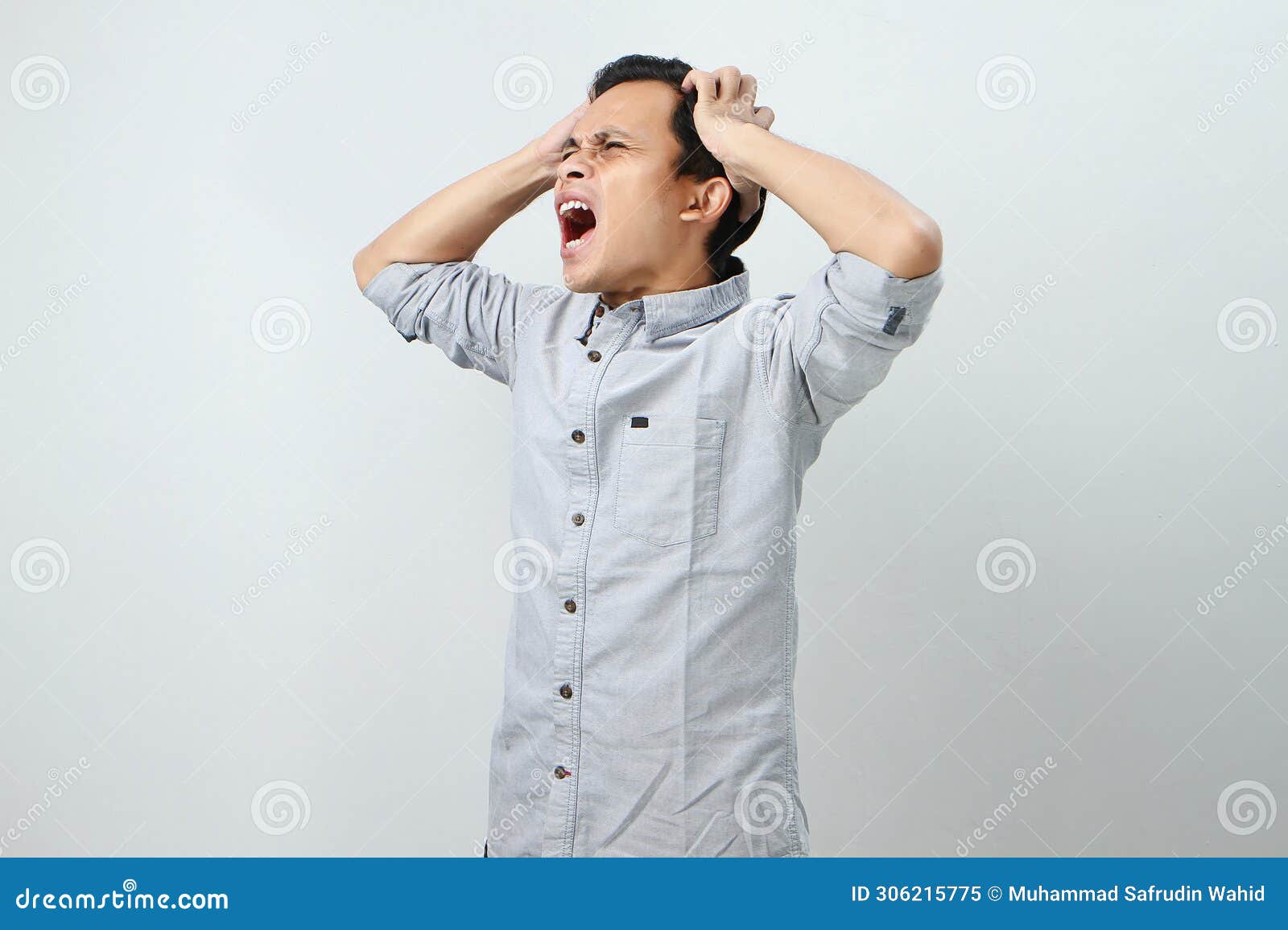 Angry Mad Asian Indonesian Man Expression on Isolated Bakcground Stock ...