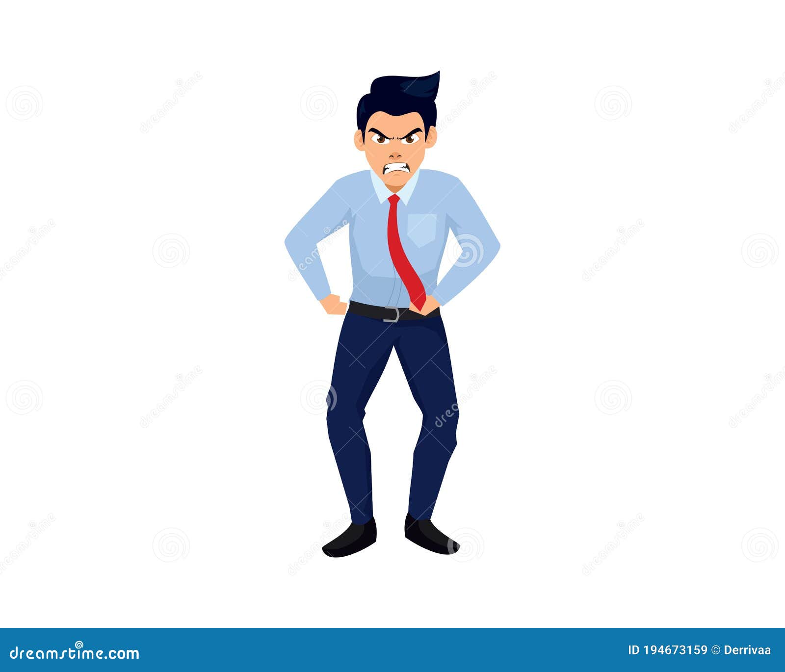 Angry and Mad Businessman Illustration Stock Vector - Illustration of ...