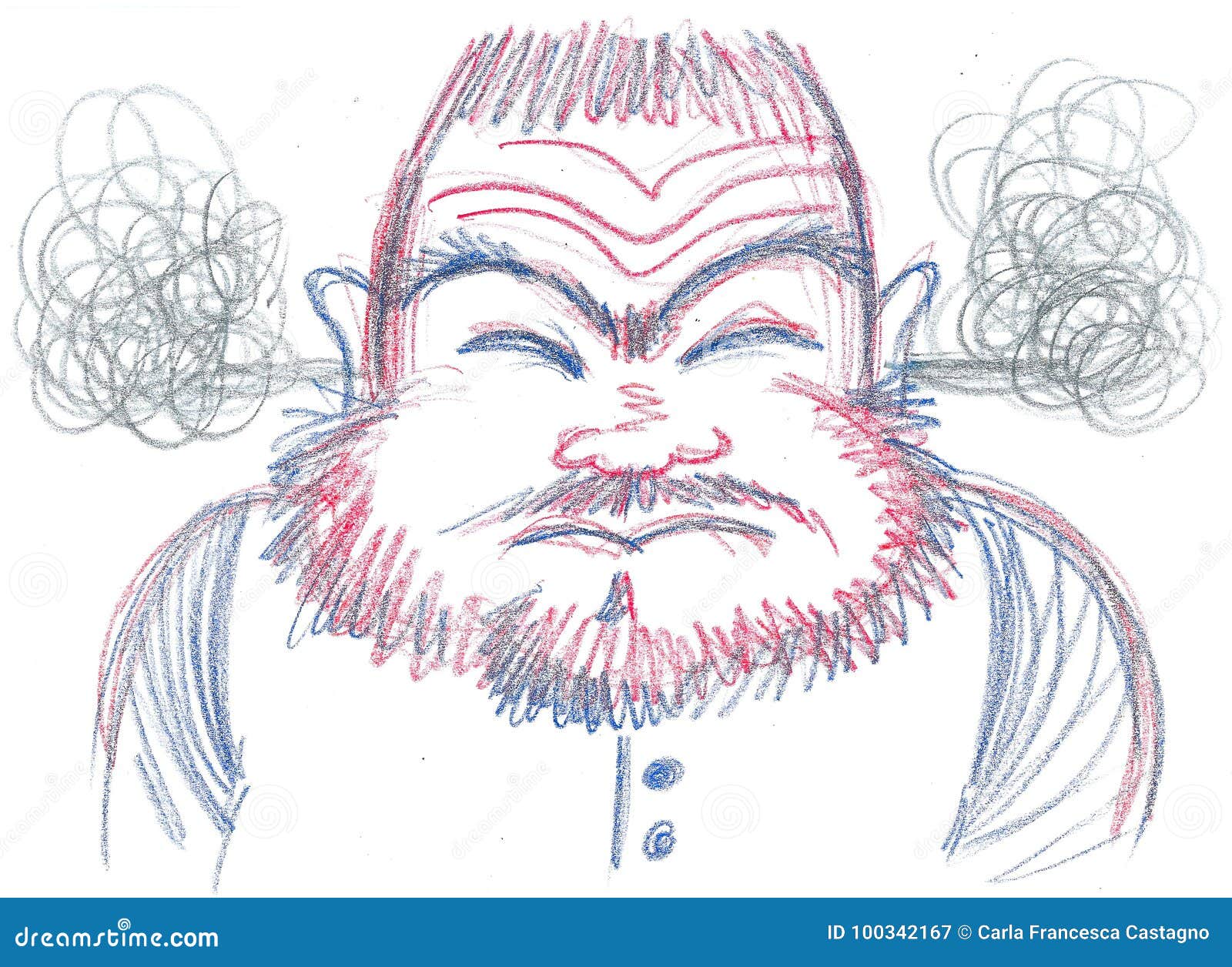 Angry mad man stock illustration. Illustration of open - 100342167