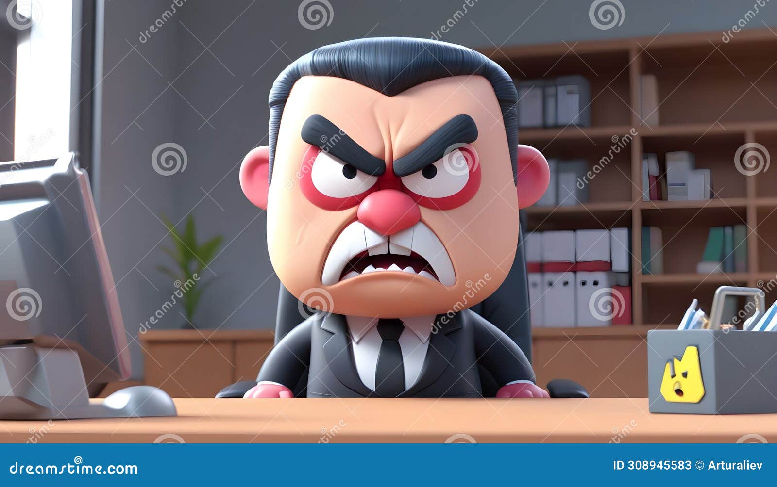 Angry Male Boss,cartoon Character Stock Image - Image of unhappy ...