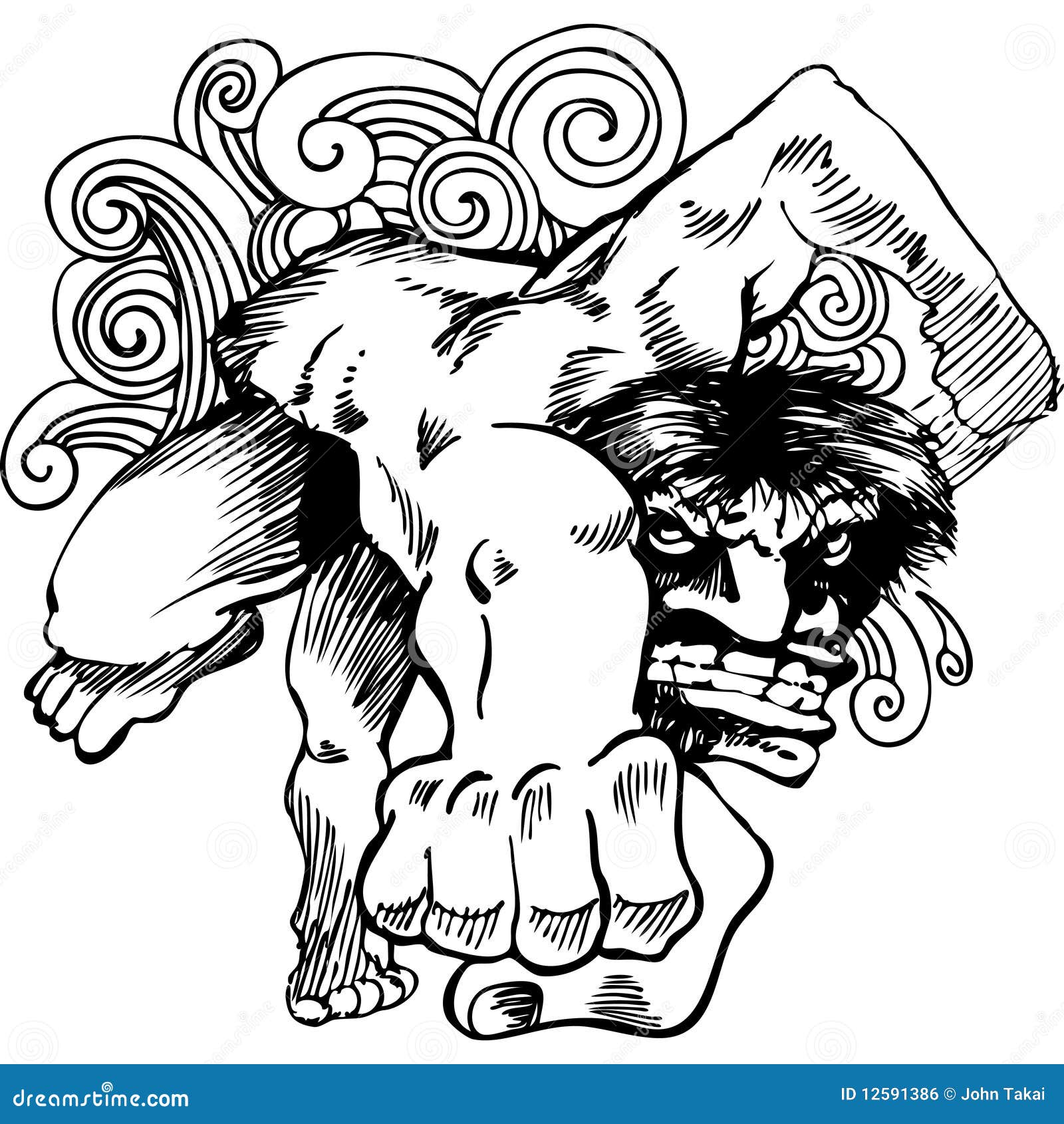 Angry Man stock vector. Illustration of graphic, angry - 12591386