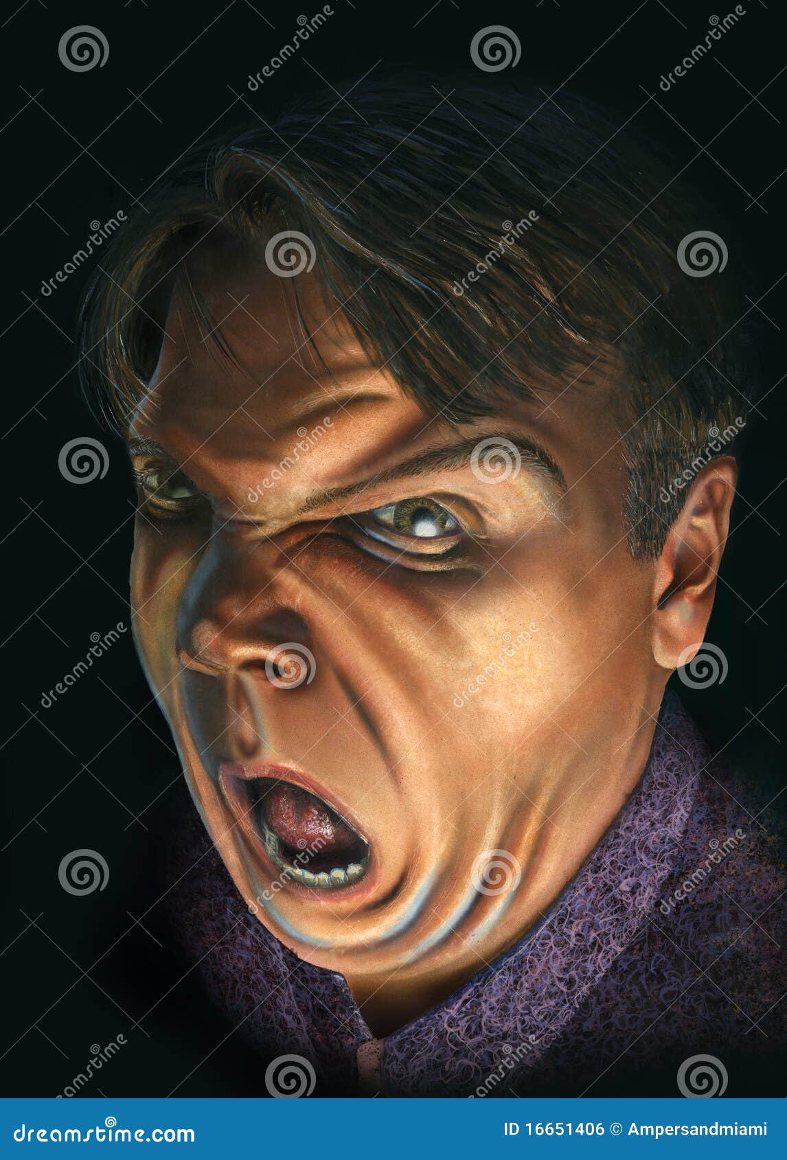 Angry Man stock photo. Image of facial, humor, furious - 16651406