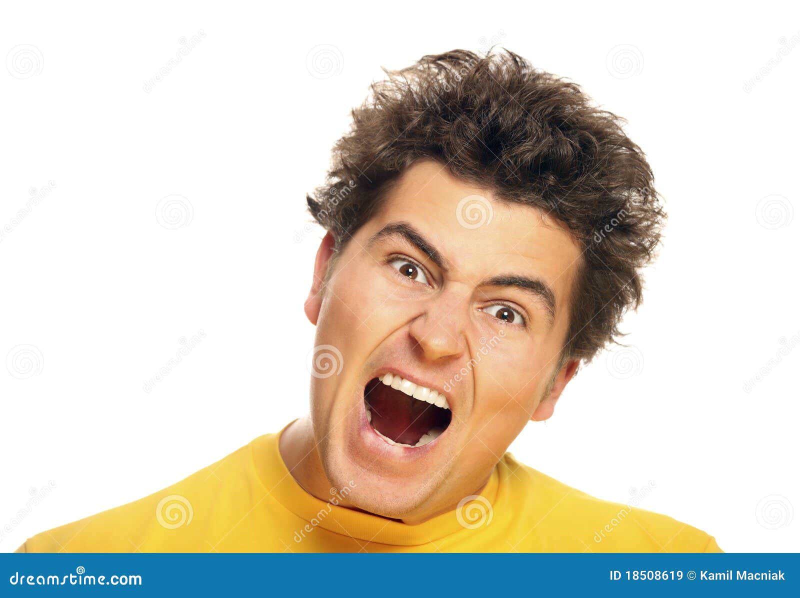 Angry man stock image. Image of teeth, hair, background - 18508619