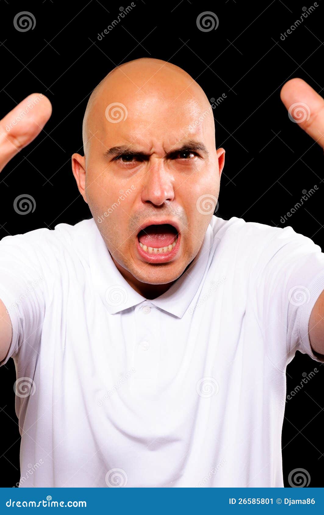 Angry man stock image. Image of bald, person, baldness - 26585801