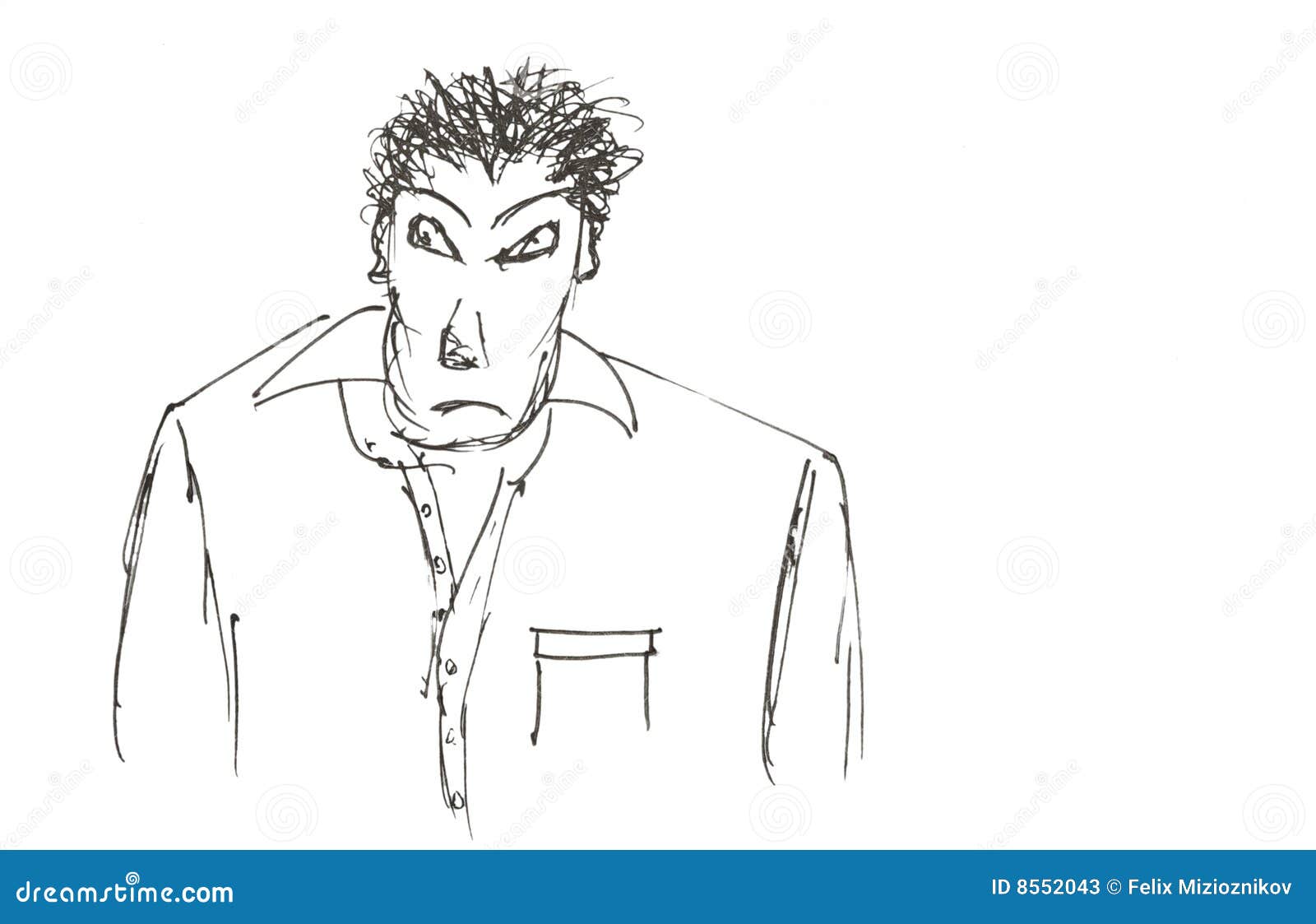 Angry man stock illustration. Illustration of angry, isolated - 8552043