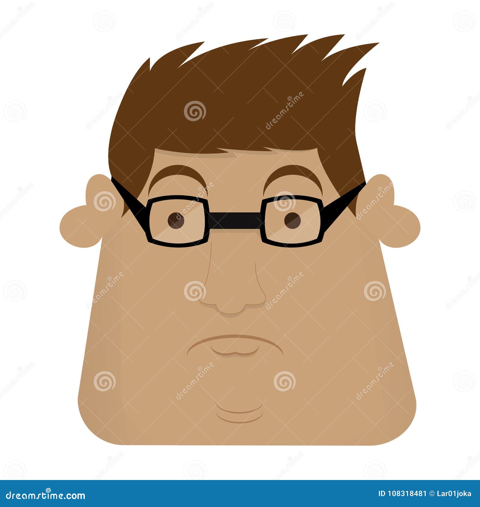 Angry man avatar stock vector. Illustration of head - 108318481