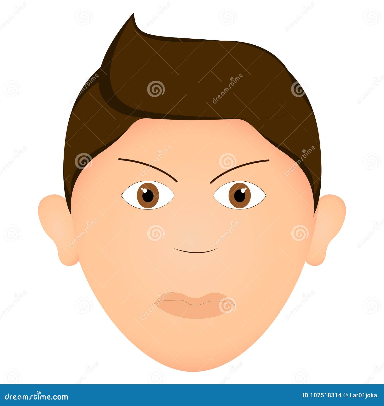 Angry Man Avatar Vector Illustration | CartoonDealer.com #107518314