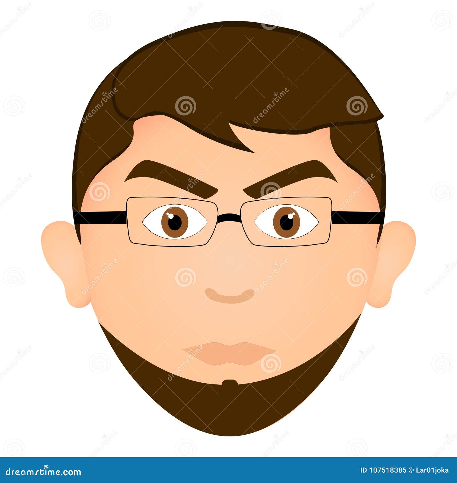 Angry man avatar stock vector. Illustration of male - 107518385