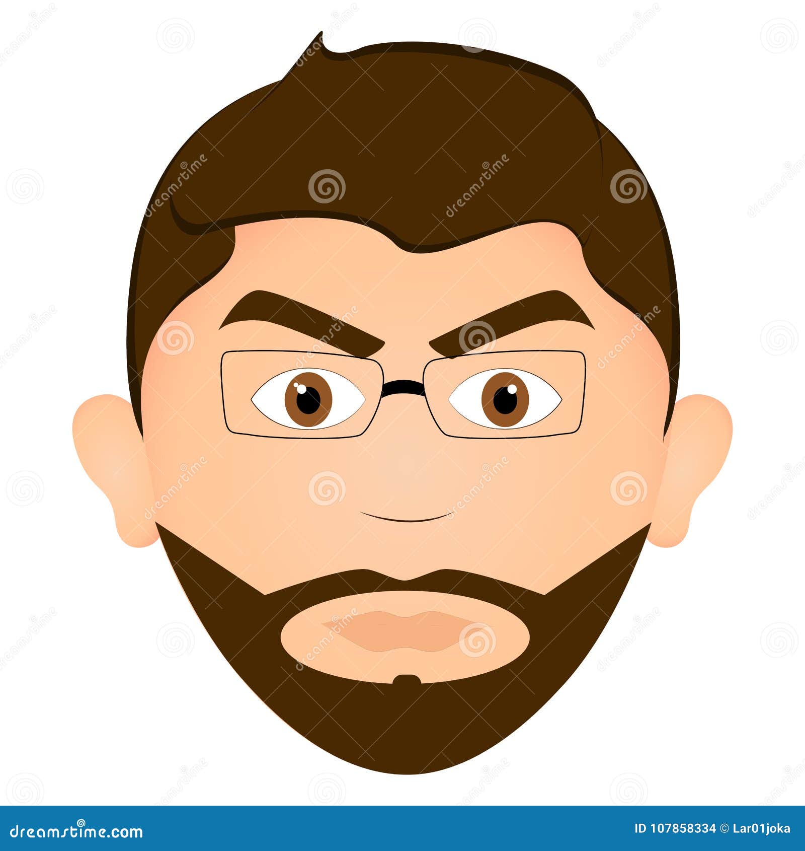 Angry man avatar stock vector. Illustration of business - 107858334
