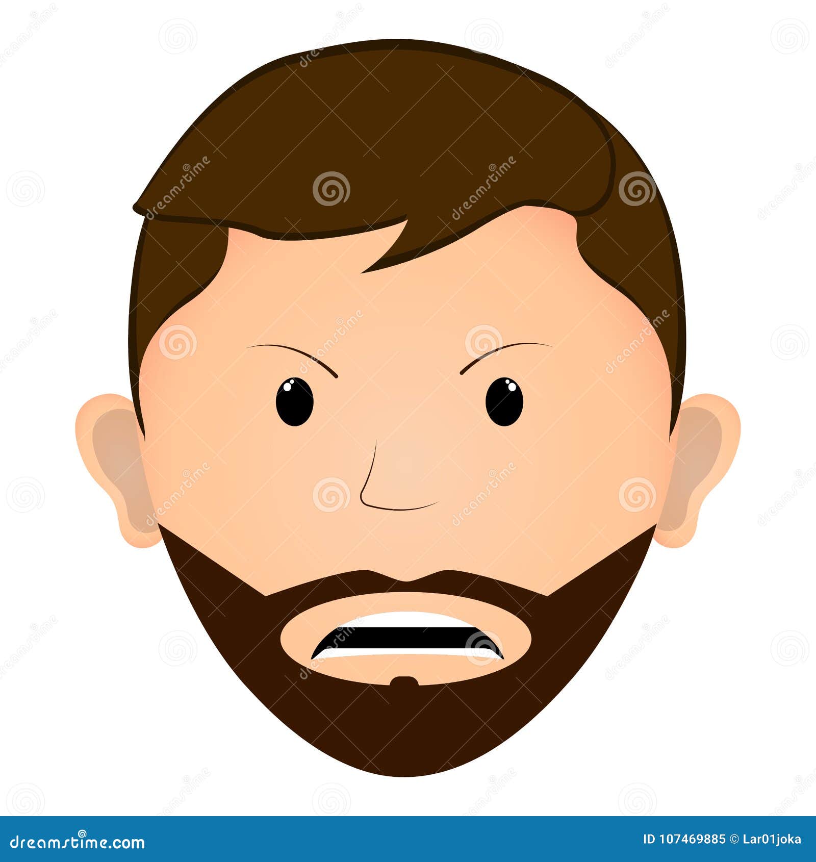 Angry man avatar stock vector. Illustration of person - 107469885