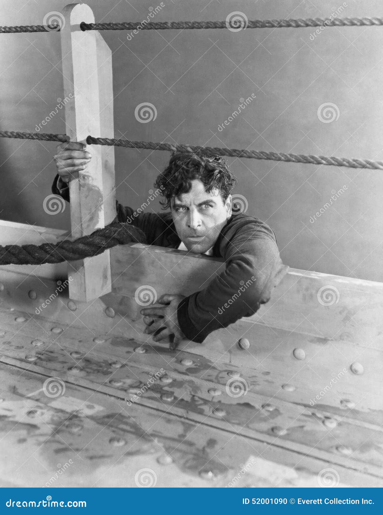 Angry Man Climbing Aboard Boat Stock Photo - Image of climbing ...