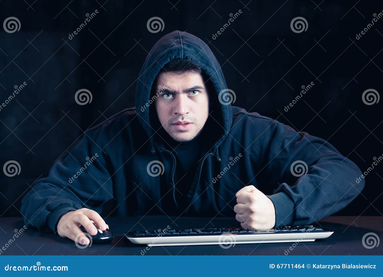 Angry man and computer stock photo. Image of cracker - 67711464