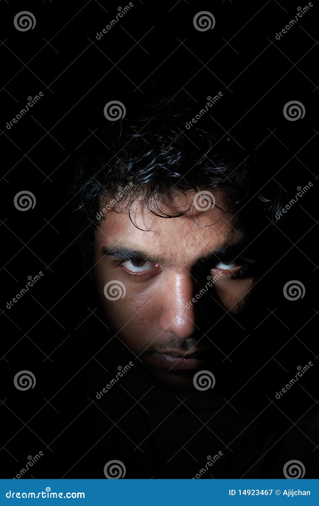 Angry man in darkness stock image. Image of angry, human - 14923467