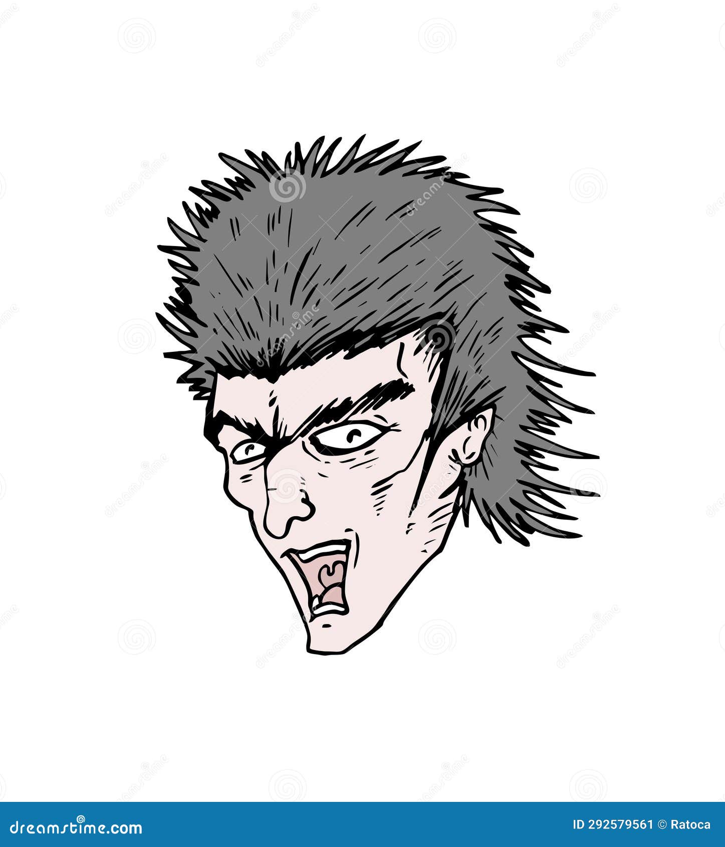 Angry man draw stock vector. Illustration of emotion - 292579561