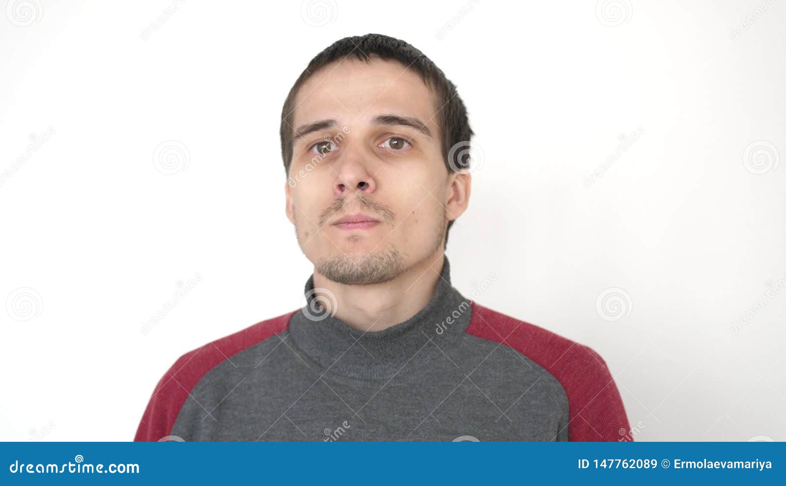 Angry Man with Evil Eyes, Serious Dramatic Expression. Closeup on a ...