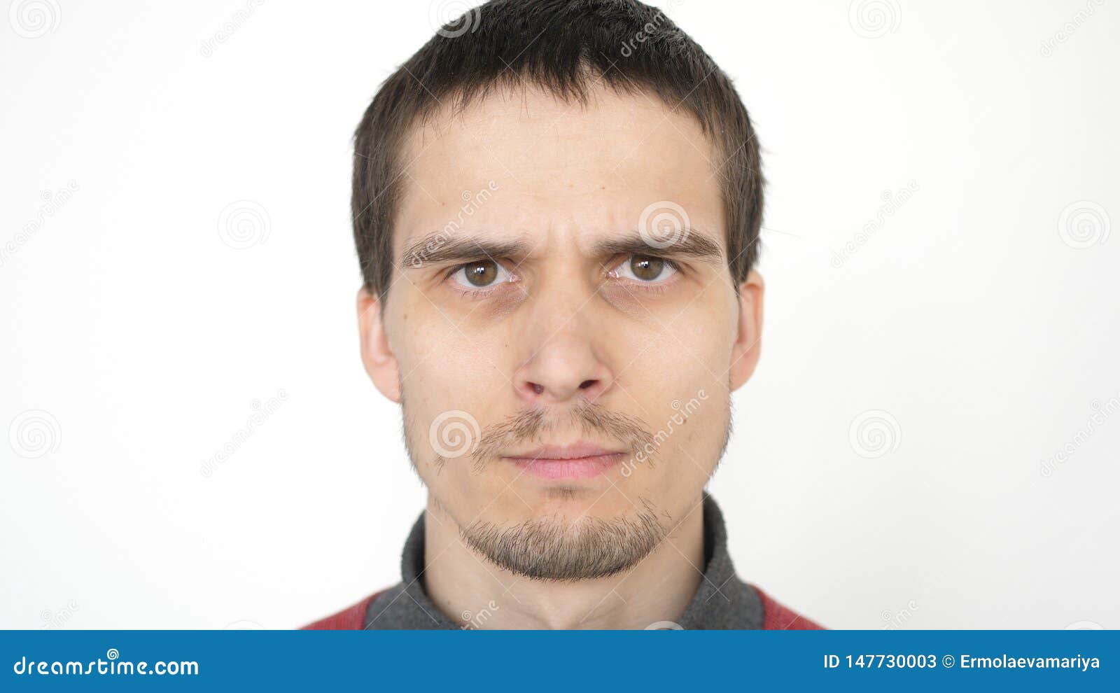 Angry Man with Evil Eyes, Serious Dramatic Expression. Closeup on a ...