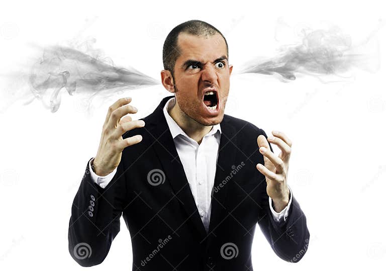 Angry man exploded stock photo. Image of corporate, comical - 36329350