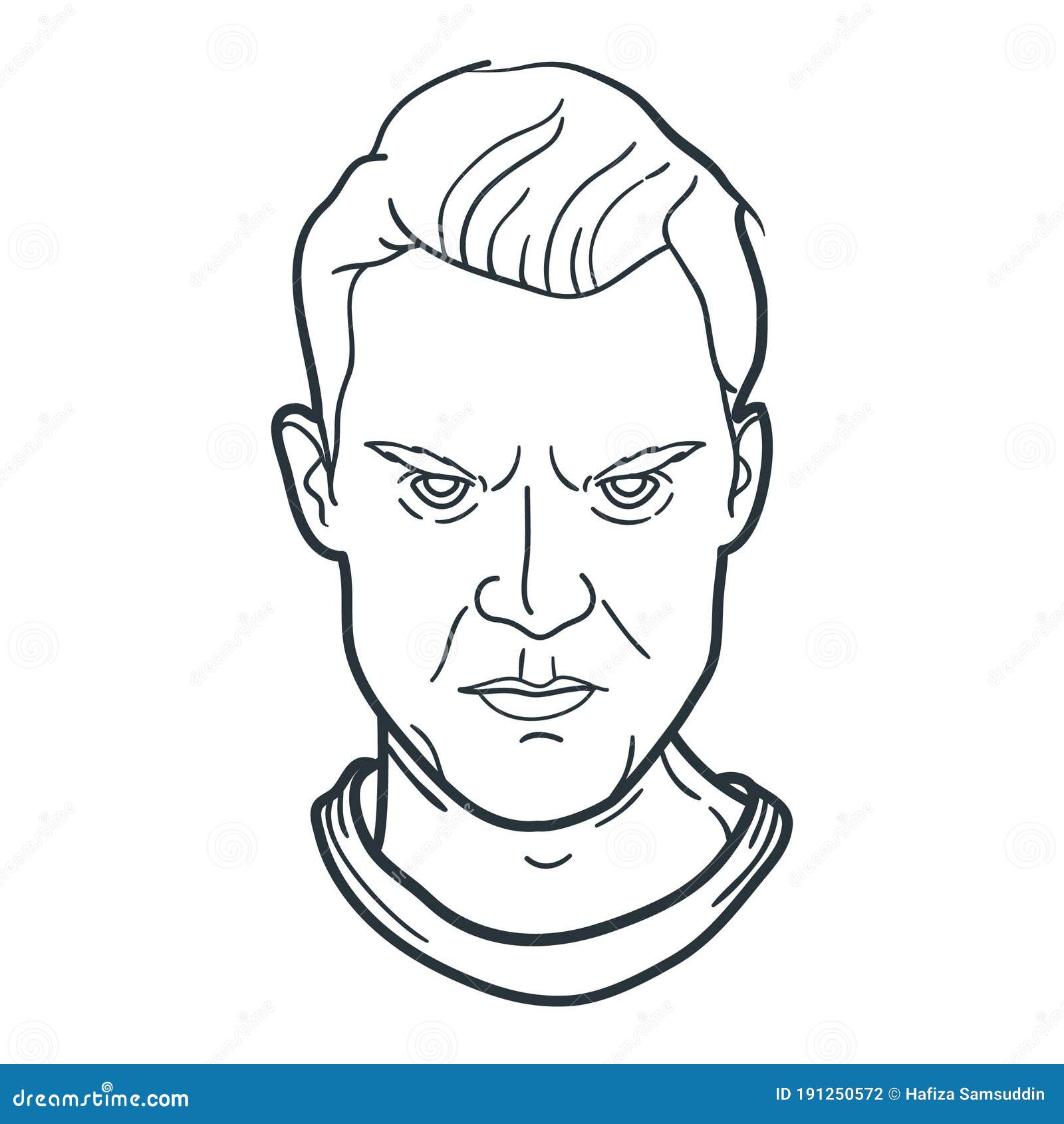 Angry Man Expression. Vector Illustration Decorative Design Stock ...
