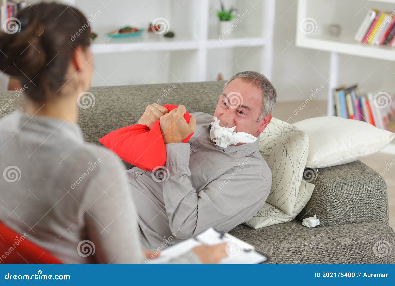 Angry Man Furiously Asking for Help Stock Photo - Image of break ...
