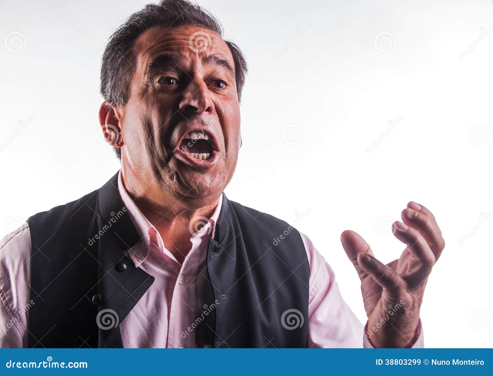 Angry man gesticulating stock image. Image of scenical - 38803299