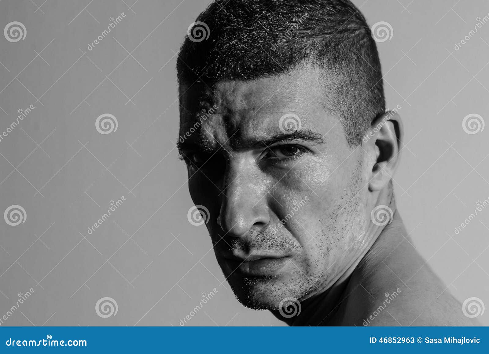 Angry Man Face Profile