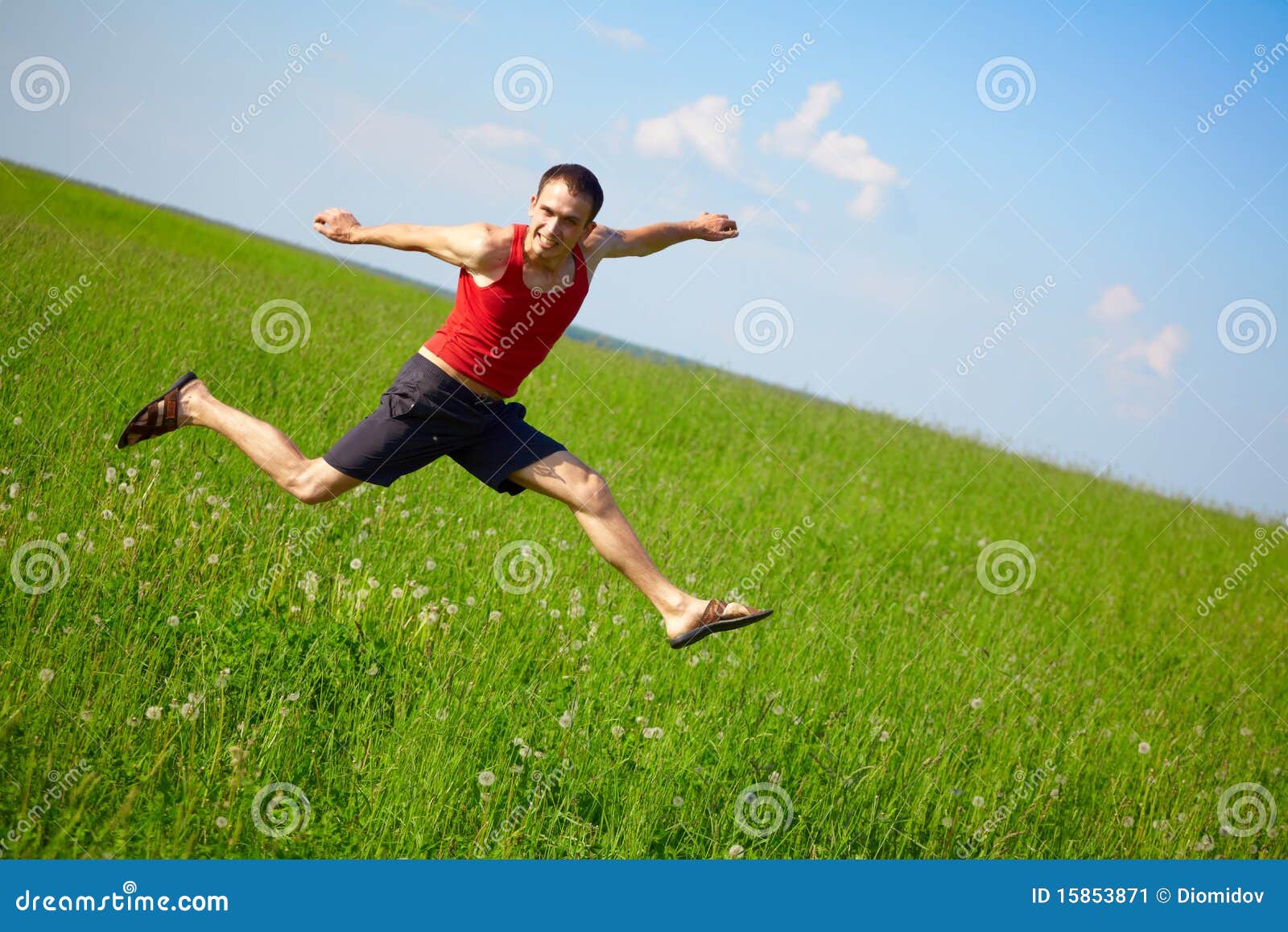 Angry man jumps stock image. Image of summer, expressing - 15853871