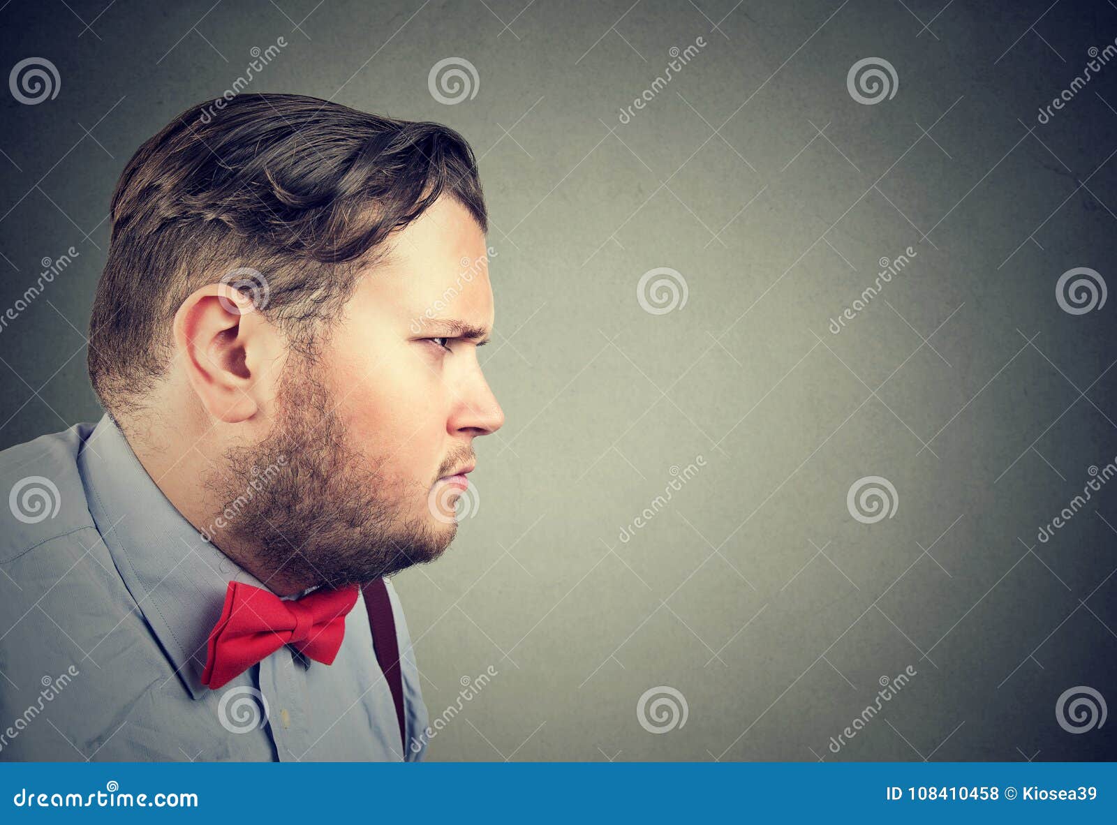 Angry Man Looking Away Suspiciously Stock Photo - Image of business ...