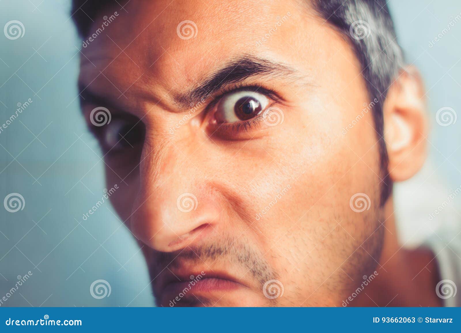 Angry Man Looking at the Camera Stock Image - Image of facial ...