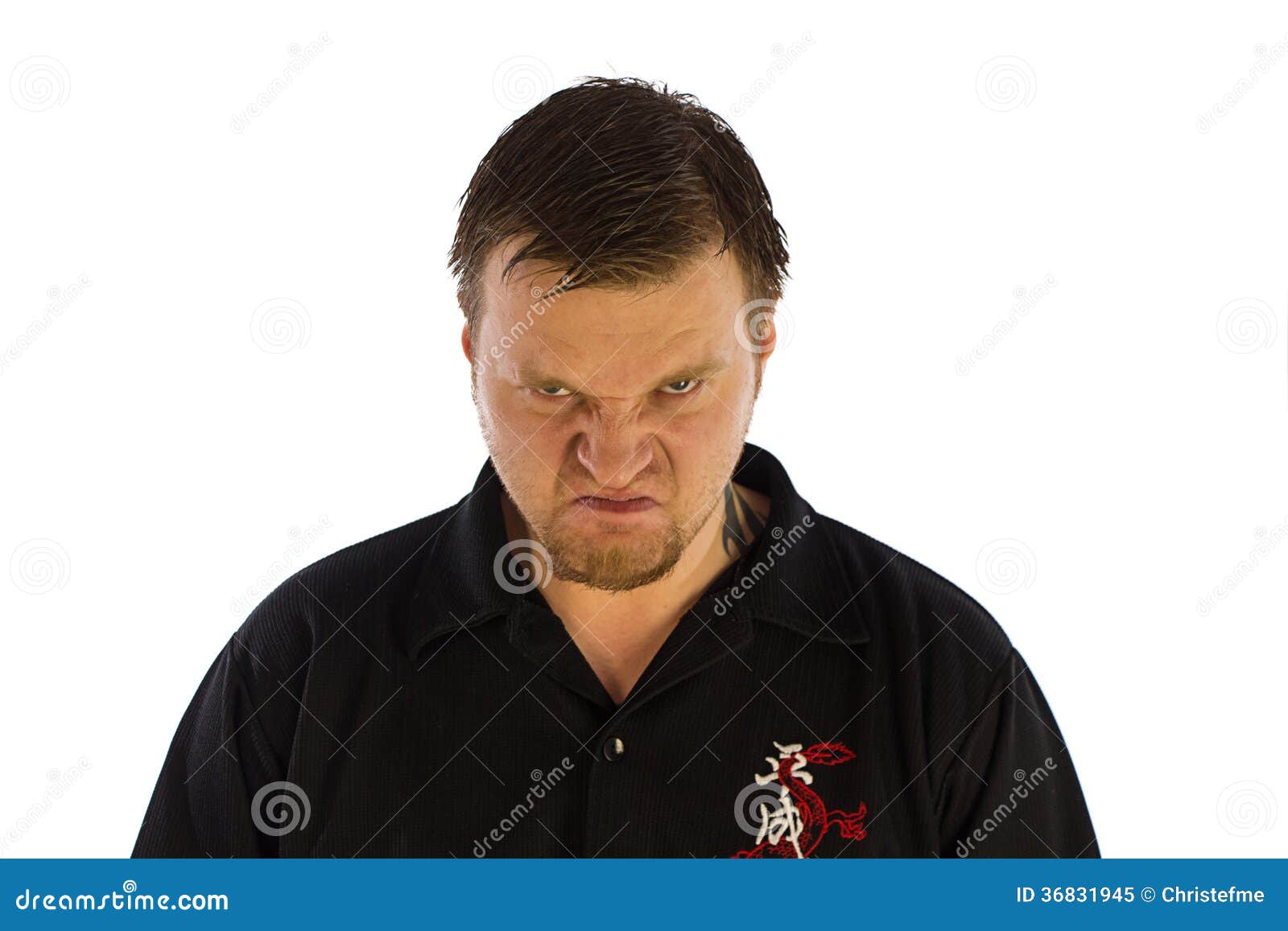 Angry man looking forward stock image. Image of expression - 36831945