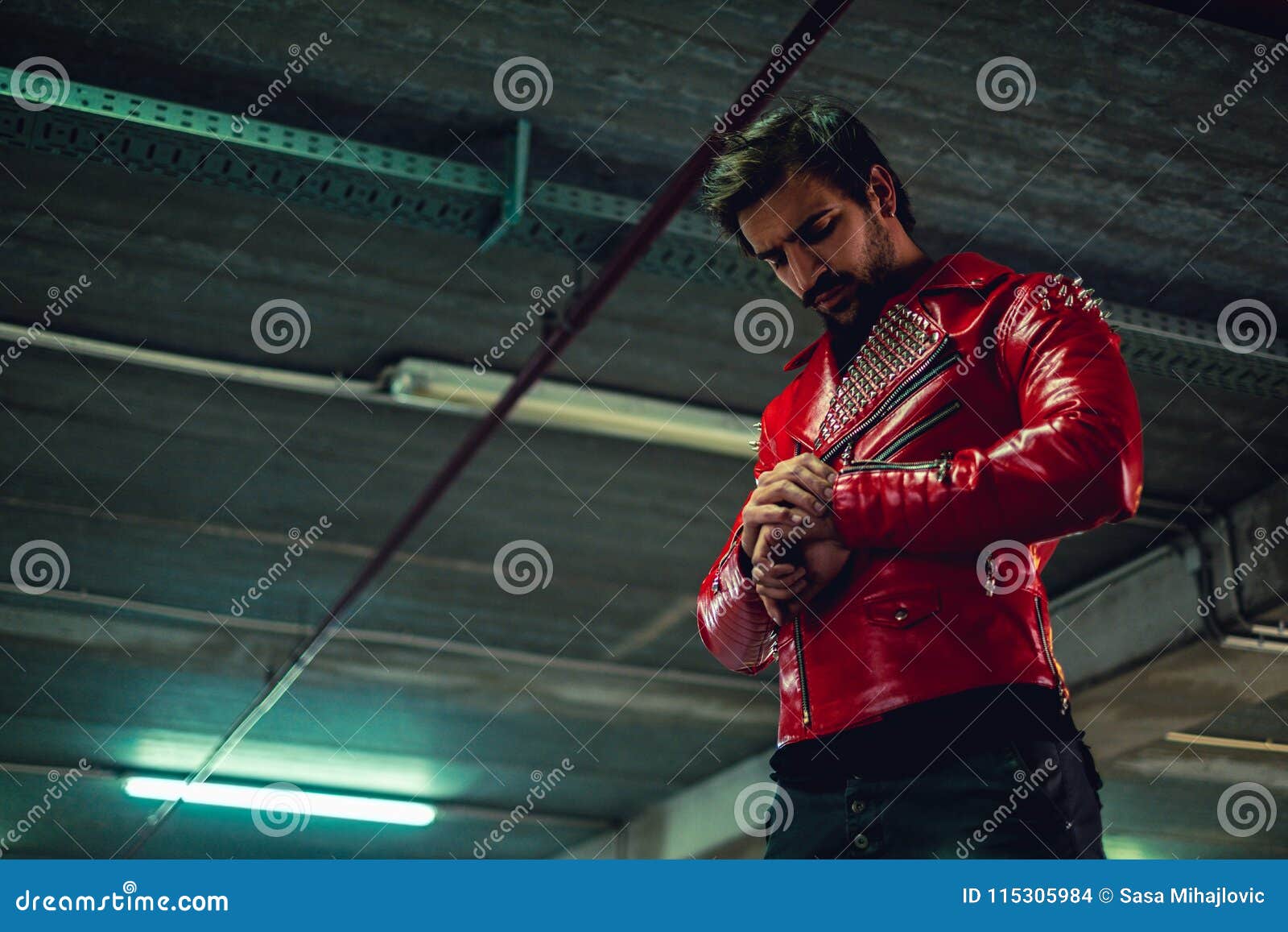 Angry Man Looking at the Time while Waiting Stock Photo - Image of ...