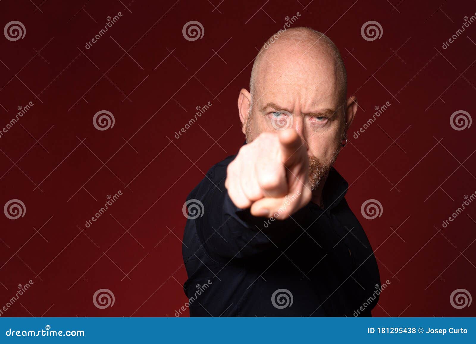 Angry Man Pointing His Finger at You Stock Photo - Image of fashion ...