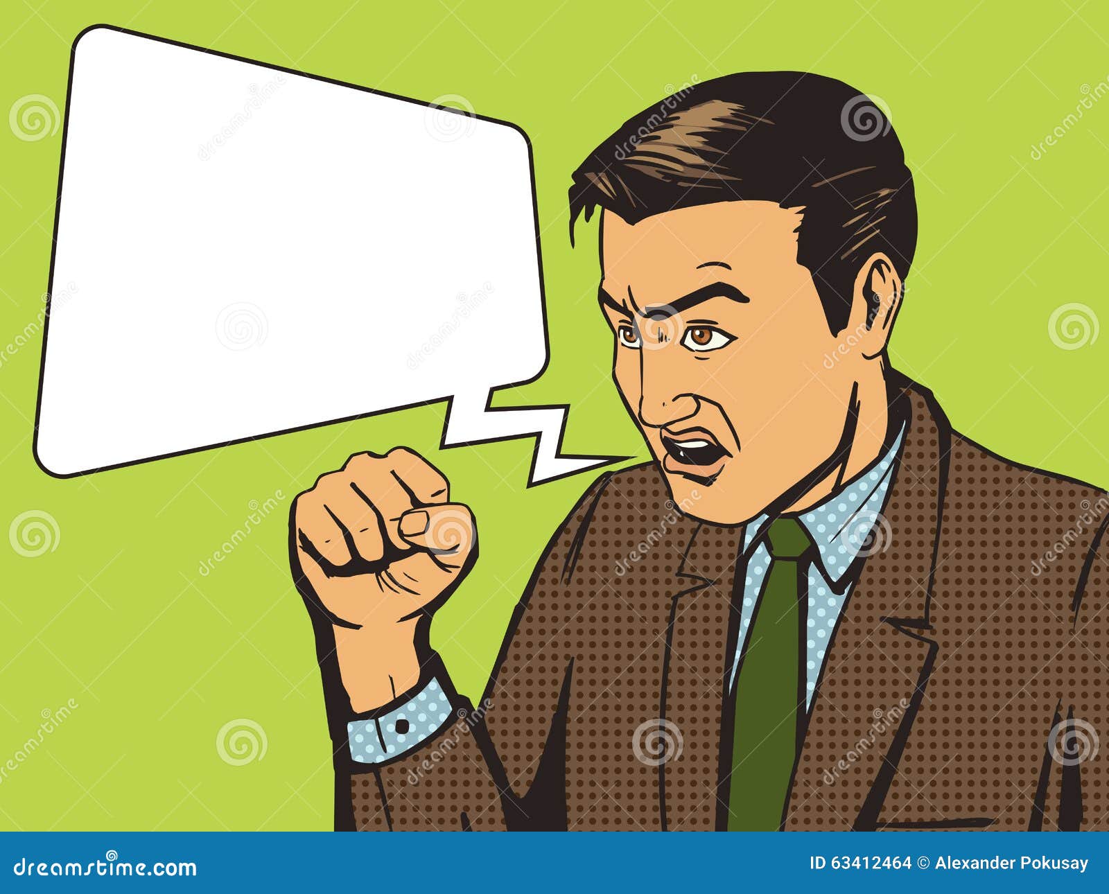 Angry Man Pop Art Style Vector Stock Vector - Illustration of male ...