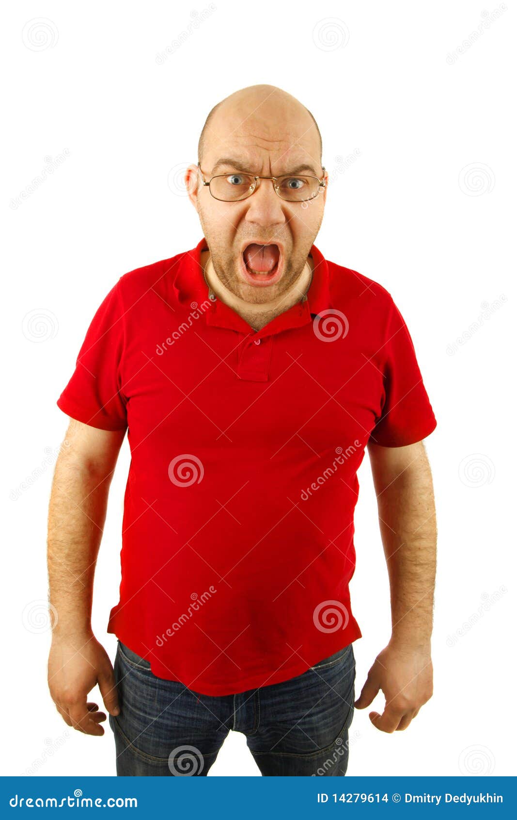 Angry Man Portrait Isolated Stock Photo - Image of fright, frustration ...