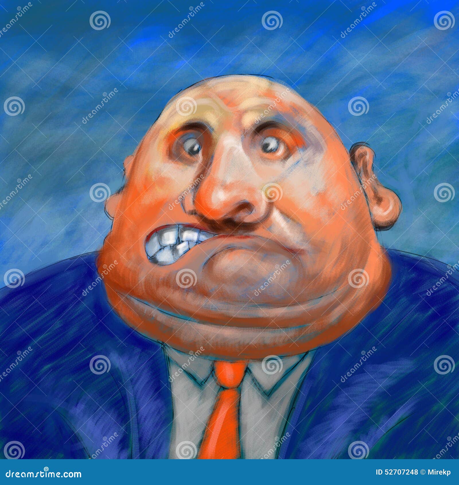 Angry man stock illustration. Illustration of showing - 52707248