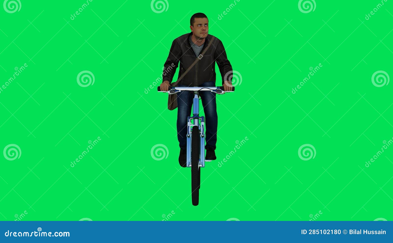 Angry Man Riding Bicycle from Front Angle Stock Footage - Video of ...