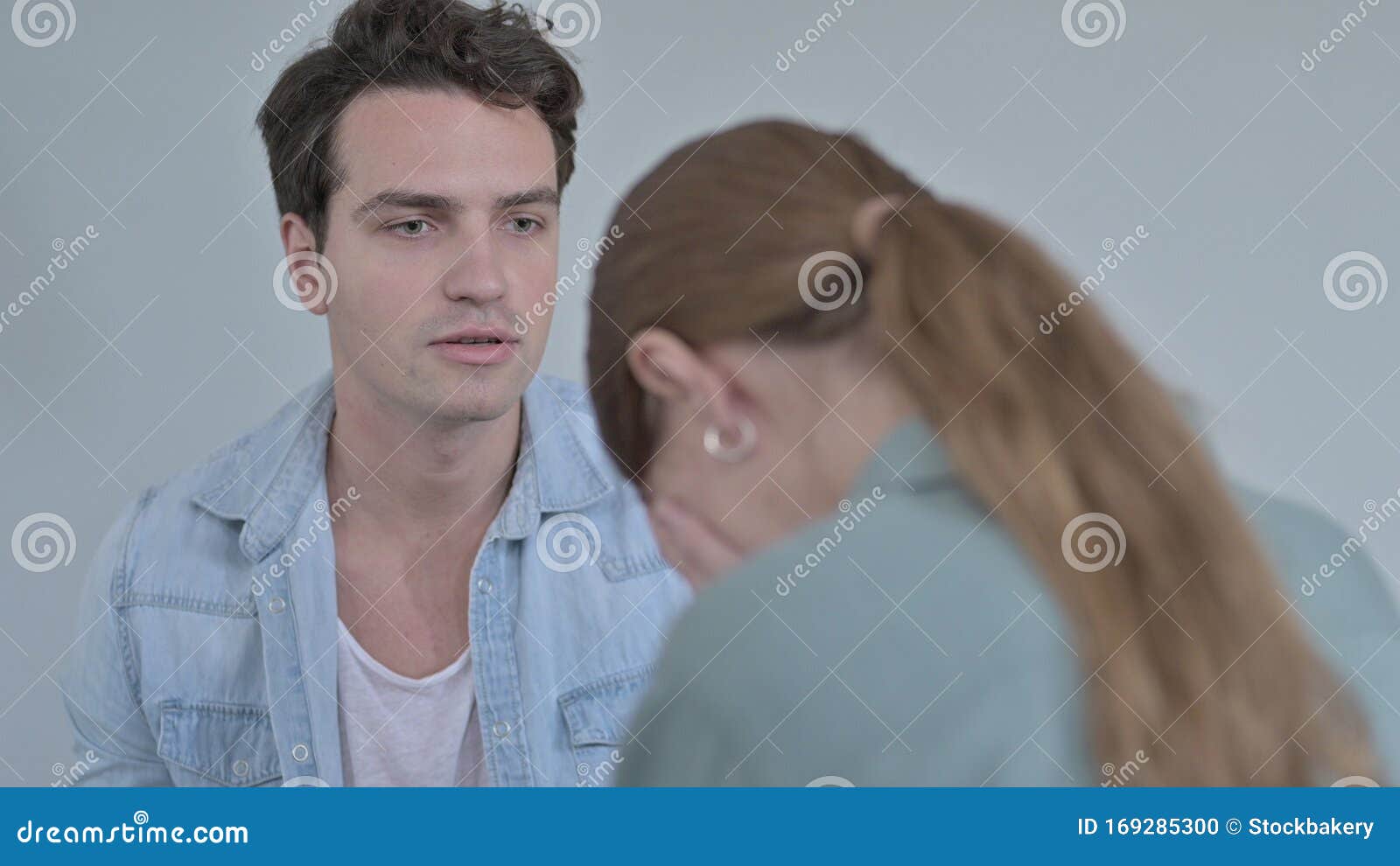 The Angry Man Screaming and Arguing with Sad Woman Stock Photo - Image ...