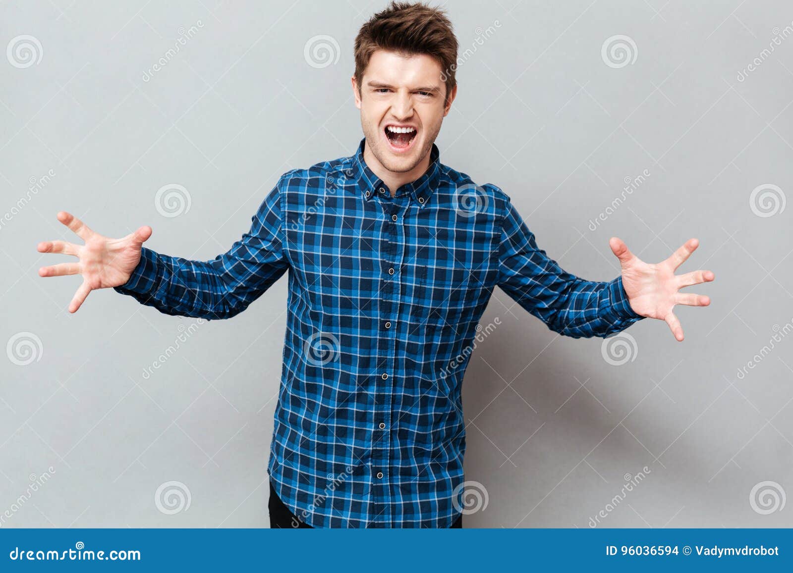 Angry Man Screaming at Camera Stock Photo - Image of looking, male ...