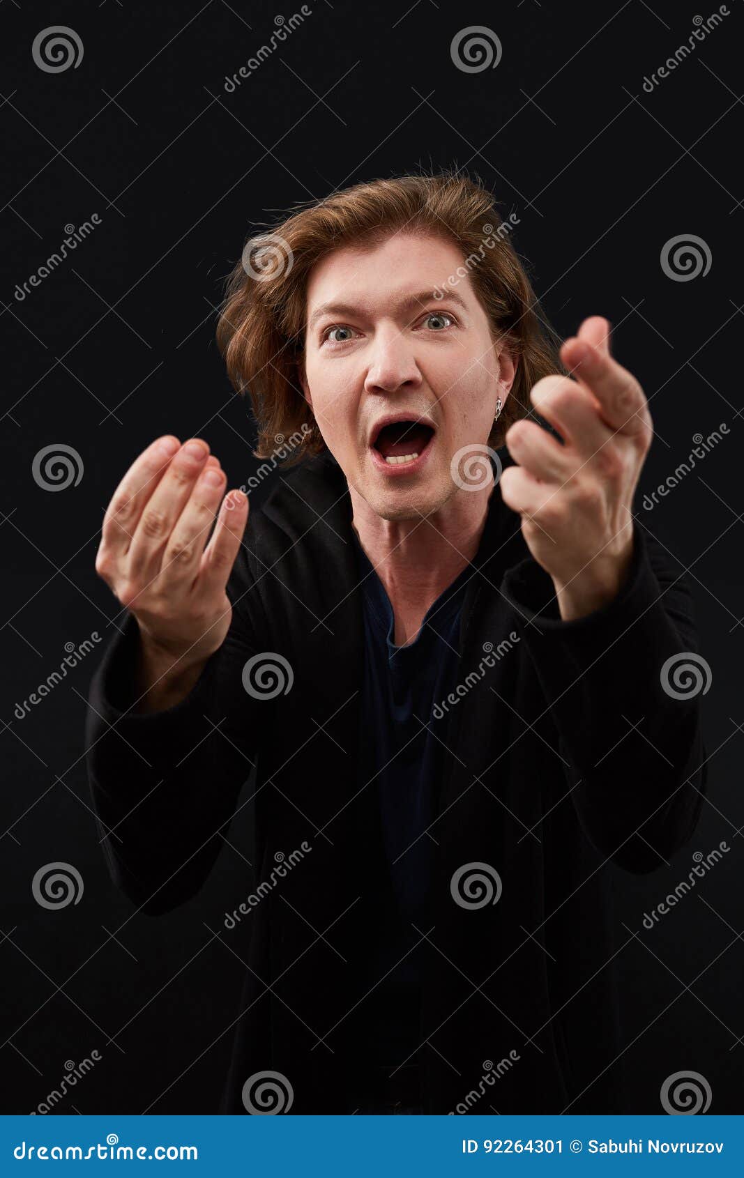 Angry Man Screaming with Rage, Furious and Dangerous Stock Image ...